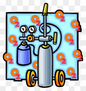 Vector Illustration Of Medical Oxygen Air Tank - Oxygen Tank Clip Art ...