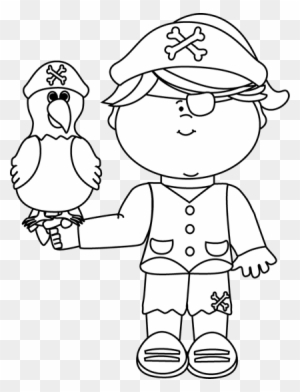 Pirate Black And White Clip Art