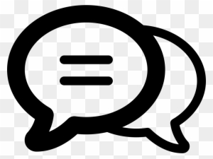 Double Speech Bubble Symbol Of Oval Shape Comments - Habla Icono - Free ...