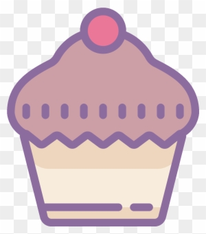 This Icon Represents A Cupcake - Cupcake - Free Transparent PNG Clipart ...