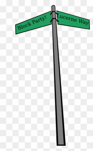 Vote - Block Party Street Sign - Free Transparent PNG Clipart Images ...