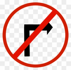 Do Not Turn Right Sign - Free Transparent PNG Clipart Images Download