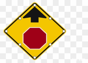 Flashing Stop Ahead Sign - Stop Sign Ahead Sign - Free Transparent PNG ...