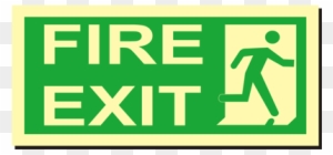 Fire Exit Signs - Free Transparent PNG Clipart Images Download