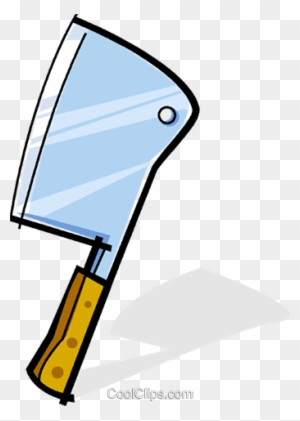 Meat Cleaver Royalty Free Vector Clip Art Illustration - Cartoon Meat ...