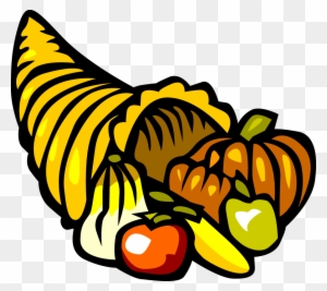 Vector Illustration Of Cornucopia Horn Of Plenty Horn - Horn Of Plenty ...