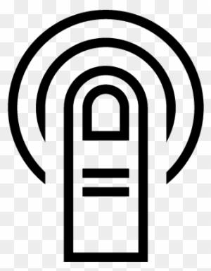 One Finger Tap Outlined Symbol Of A Hand - Draw Line Icon Png - Free ...