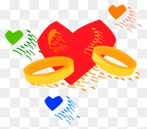 Vector Illustration Of Matrimonial Wedding Band Rings - Anniversary ...