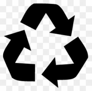 Black Recycle Sign Silhouette - Recycle Icon - Full Size PNG Clipart ...