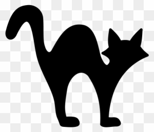 Halloween Black Cat Silhouette Clip Art