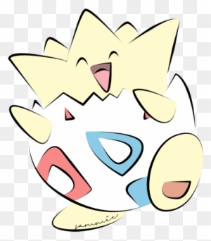 Togepi Coloured By Ensnarings - Togepi Face - Free Transparent PNG ...