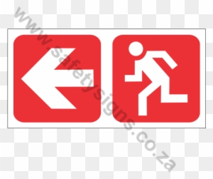 Fire Exit Left Safety Sign - Escape Route Signs - Free Transparent PNG ...