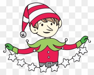 Elf Mit Stern-gruß-karte Grußkarte - Free Transparent PNG Clipart ...