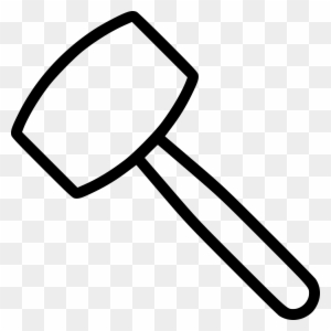 Mallet Comments - Axe And Shovel Outline - Free Transparent PNG Clipart ...