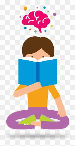 Brain Cartoon Character For Kids - Brain Reading A Book - Free ...