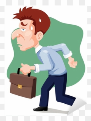 Illustration Of Cartoon Businessman Tired Sticker • - Cansado Dibujo ...