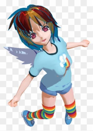 Mmd Rainbow Dash Model By Dmn666 - Rainbow Dash - Free Transparent PNG ...