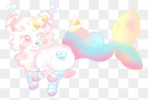 Custom Cotton Candy Maid Fox By Blushingeevee - Toy - Free Transparent ...