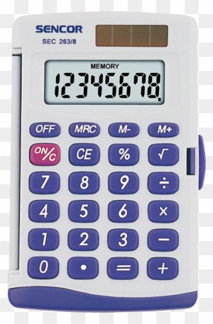 Handheld Calculator - Solar Powered Calculator - Free Transparent PNG ...