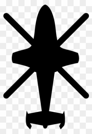Helicopter Black Shape Top View Vector - Helicopter Icon Top View ...