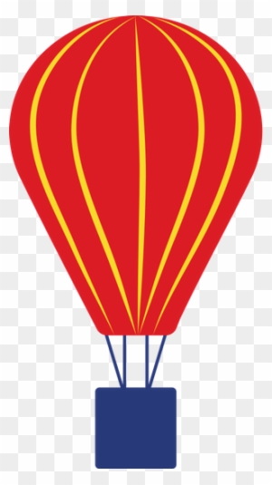 Illustration Of Red Color Parachute Icon - Hot Air Balloon - Free ...