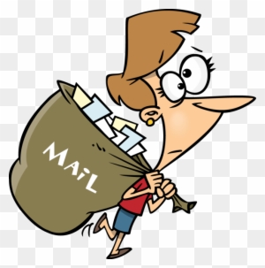 Clipart Picture Of A Blue Postal Mailbox Cartoon Character - Mail ...