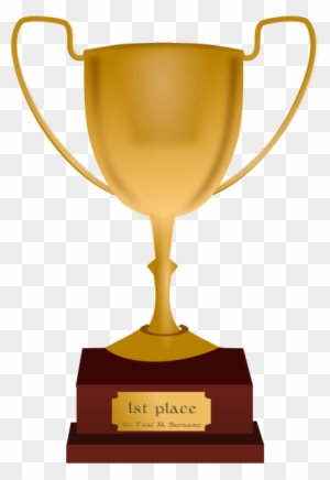 Big Image - Engraved Trophy First Place - Free Transparent PNG Clipart ...