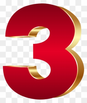 3d Number Eight Red Gold Png Clip Art Imageu200b Gallery - 3d Number ...