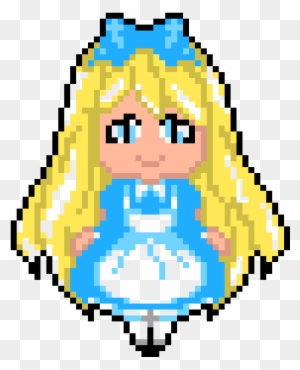 Alice In Wonderland - Alice In Wonderland Pixel Art - Free Transparent ...