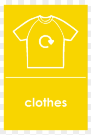 Clothes Waste Recycling Sticker - Mixed Textiles & Clothes Wrap Textile ...