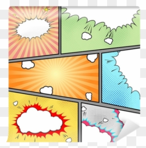 Comic Style Page Pop-art Vintage Background Wall Mural - Comics - Free ...