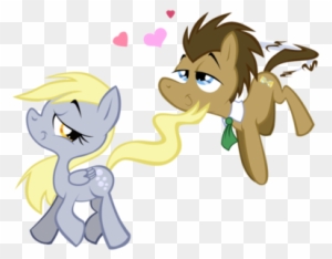 Doctor Whooves And Derpy Kiss