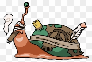 Native To War Torn Battlefields The War Snail Has A - Cartoon - Free ...