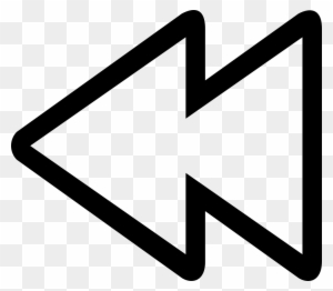 Rewind Double Arrow Outline Multimedia Button Symbol - Rewind Sign Png ...