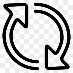 Arrow Circular Clockwise Outlined Interface Sign Vector - Clockwise ...