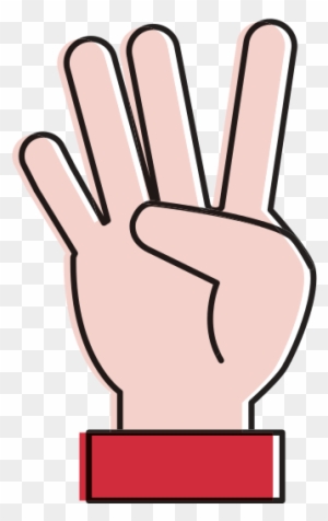 Hand Counting Four On Fingers - Finger-counting - Free Transparent PNG ...