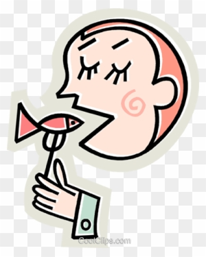 Man Eating Fish Clipart