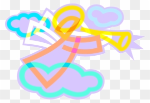 Vector Illustration Of Spiritual Angel Blowing Trumpet - Calendar ...