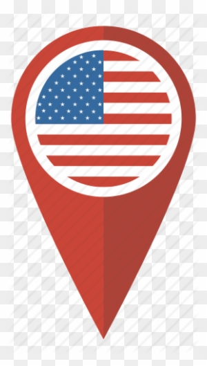 Usa Canada Flag Icon - Usa Flag Pin Map - Free Transparent PNG Clipart ...