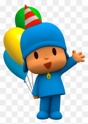 Pocoyo Holding Balloons - Happy Birthday Pocoyo - Free Transparent PNG ...