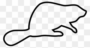 Created With Raphaël - Beaver Outline - Free Transparent PNG Clipart ...
