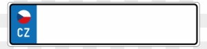 Cz, Czech, Auto, License Plate - Plaque Immatriculation Vide Png - Free ...