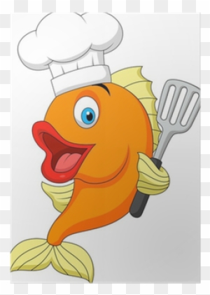 Fish Chef Cartoon - Free Transparent PNG Clipart Images Download