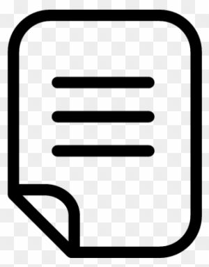 Rounded Paper With Text Lines And One Folded Corner - Paper - Free ...