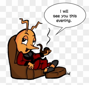 Bed Bug Smoking Jacket - Cartoon - Free Transparent PNG Clipart Images ...