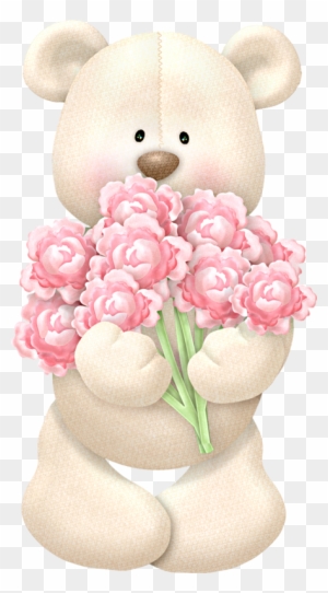 How To Draw A Teddy Bear Holding A Rose