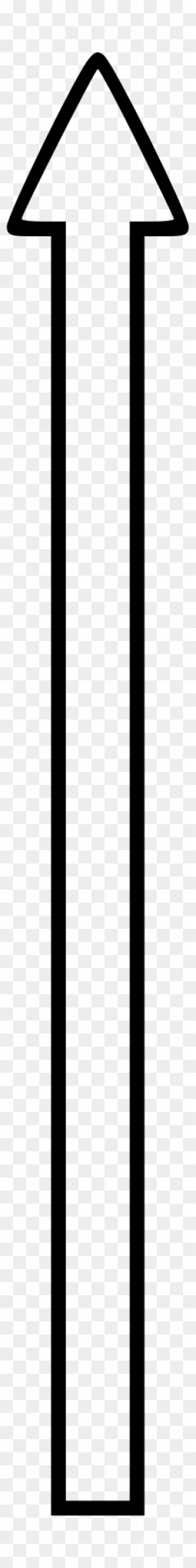 Long Up Arrow White/black Border - Long Arrow Up Png - Free Transparent ...