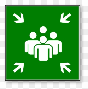 Meeting Point Signage Safety Symbol Clip Art - Muster Definition - Free ...