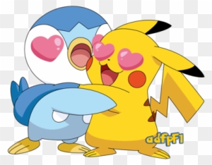 393-025 Piplup Y Pikachu By Adfpf1 - Pikachu And Piplup In Love - Free ...