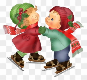 Christmas Clip Art Ice Skating - Transparent Santa - Free Transparent ...